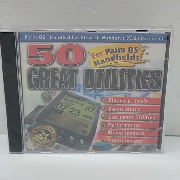 Global Star | Office | Rare Vintage Sealed 5 Great Utilities For Palm ...